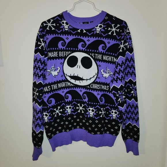 Disney | Sweaters | Mens Disney Nightmare Before Christmas Jack ...